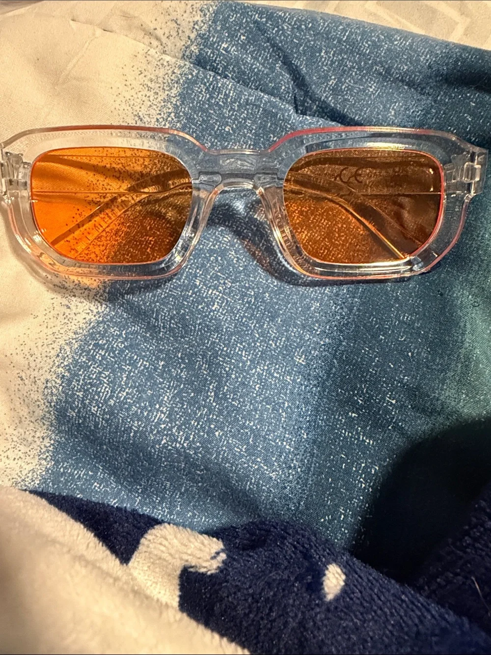Accessories | Clear Frame Sunglasses With Orange Lenses Blue Light ...